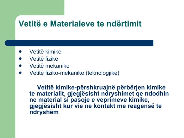 Materialet ndertimore I - Prezentim | PPT
