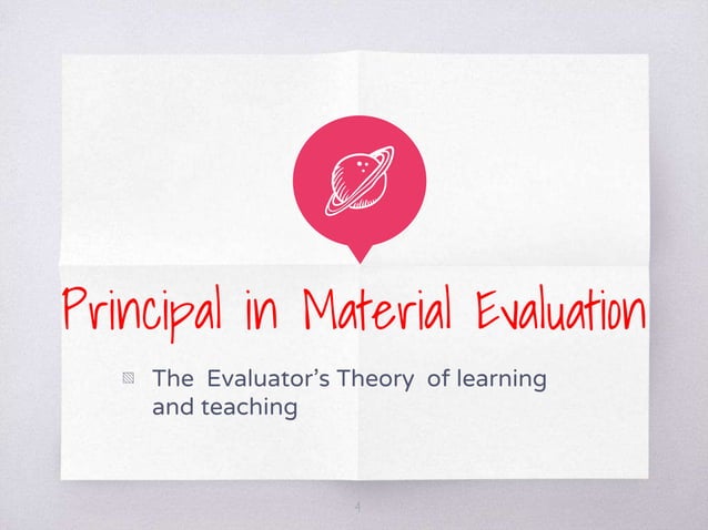 Material evaluation (Chapter 1) | PPTX