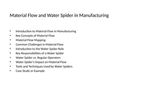 Material Flow and Water Spider in Manufacturing.pptx