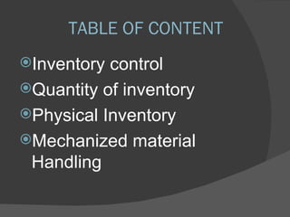 Material flow by sharon | PPT
