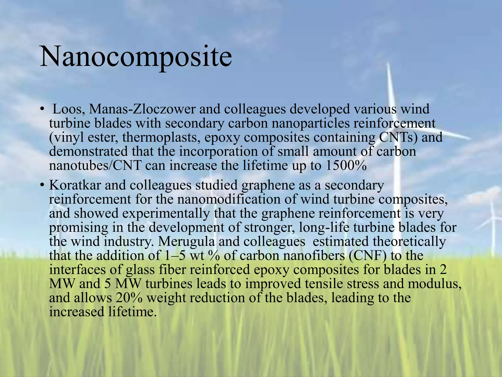 Material for wind turbine | PPTX