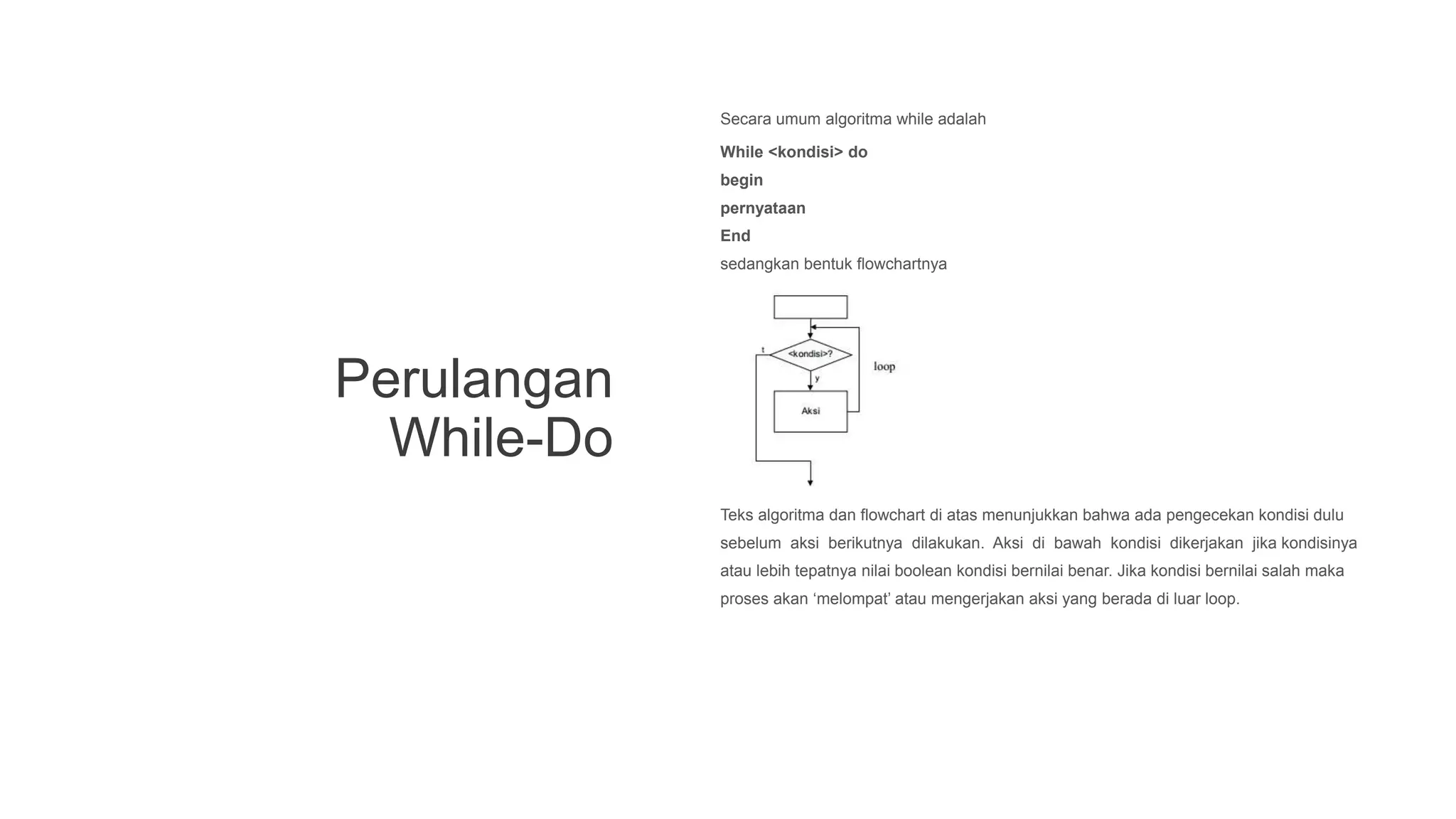 Materi algoritma perulangan | PPTX