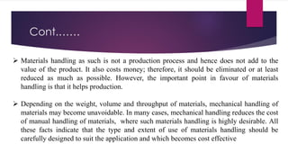 Design of Material Handling Equipment Lecture Note | PDF