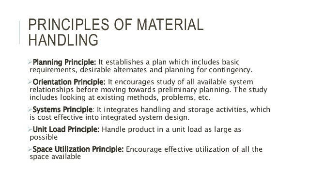 Material handling