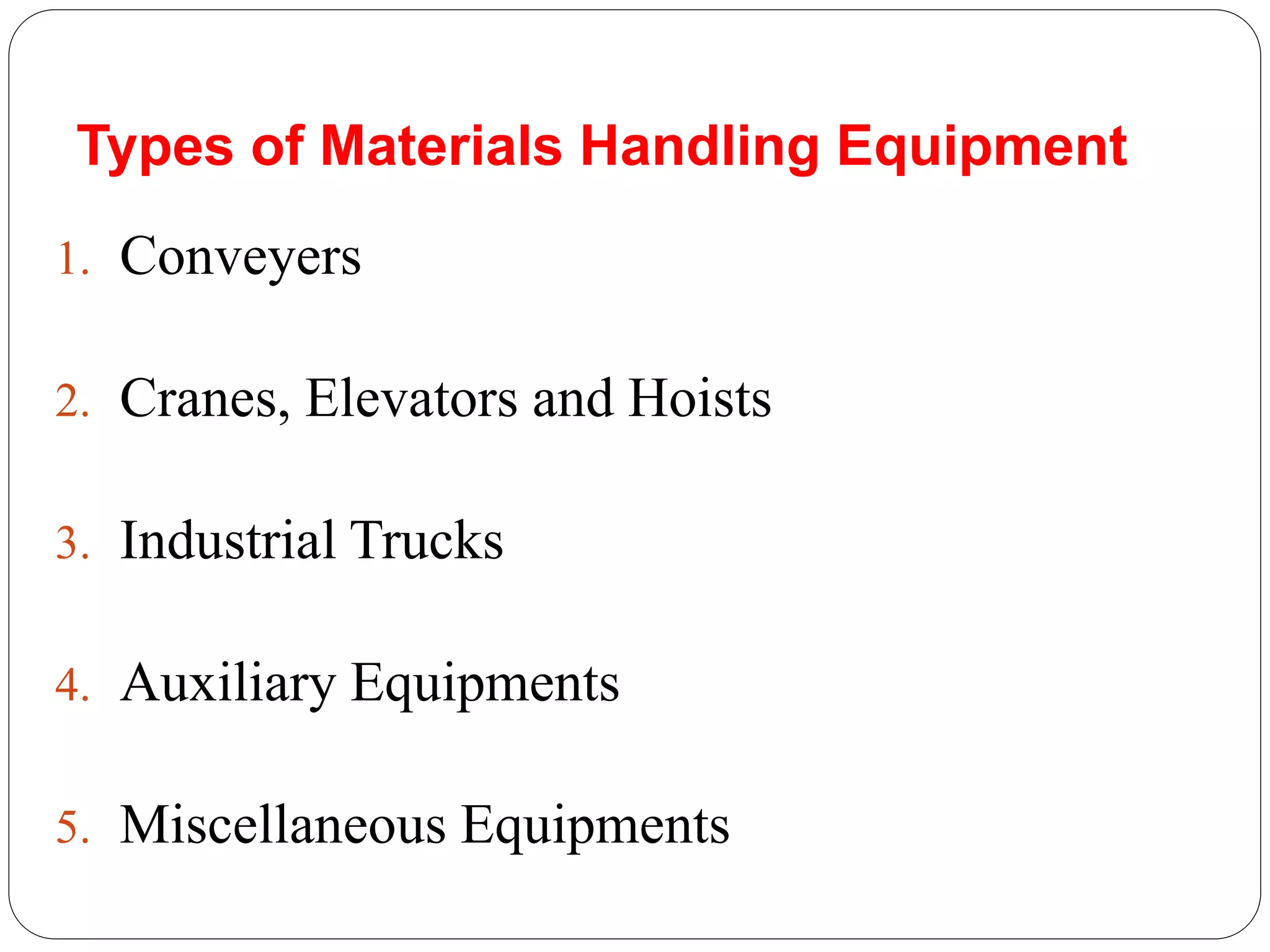 Material handling | PPTX