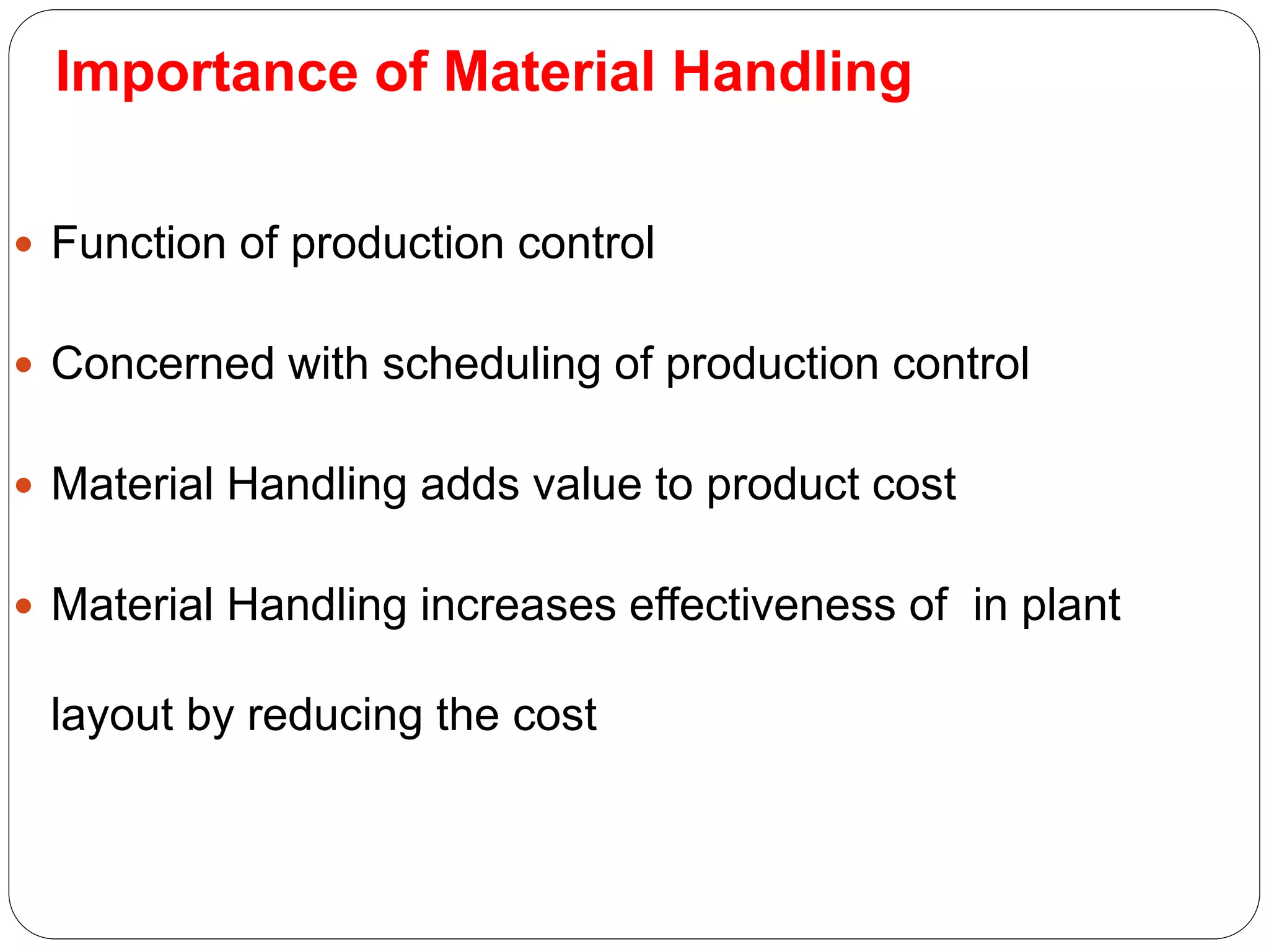 Material handling | PPTX