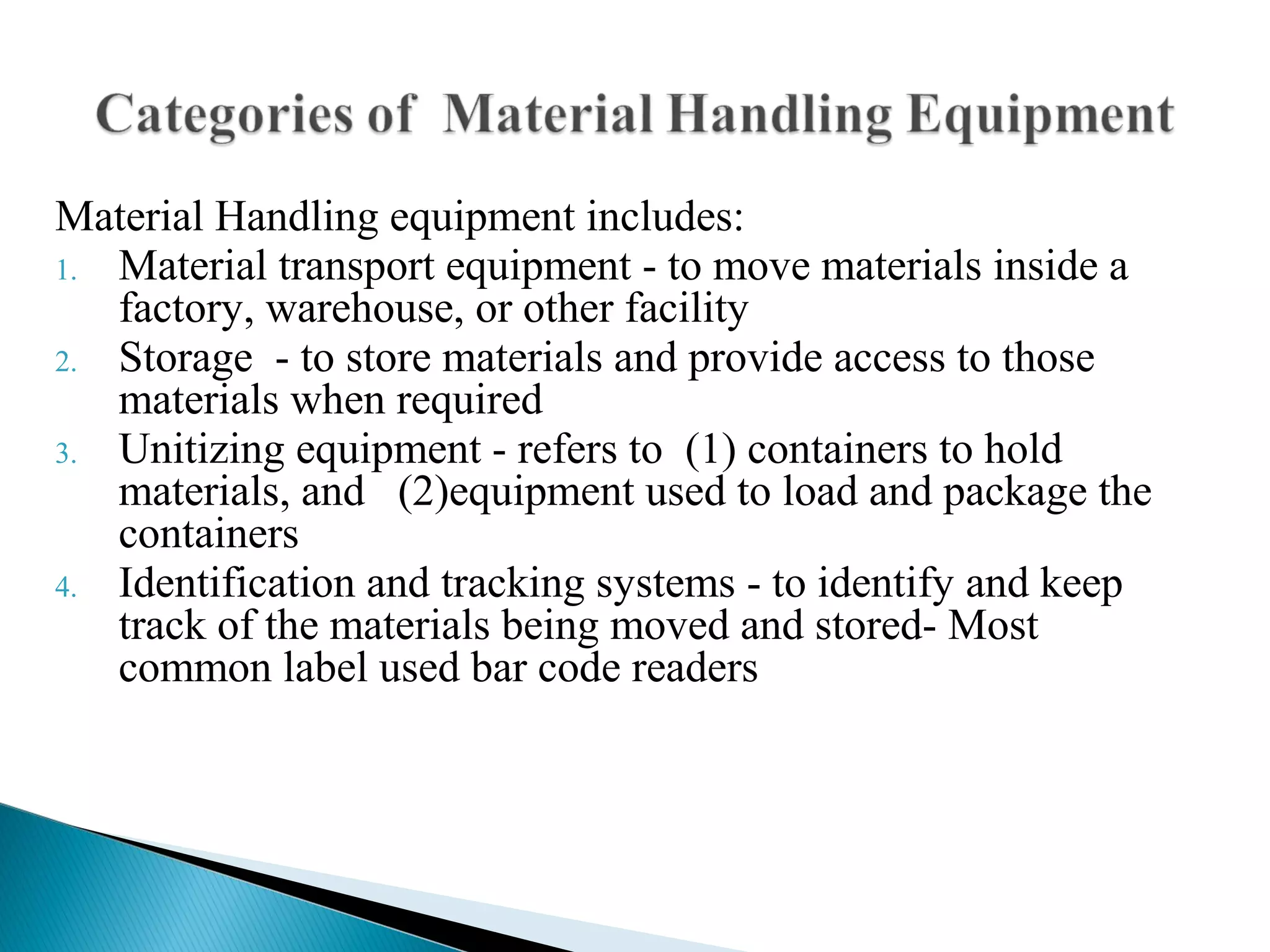Material Handling & Storage System | PPT
