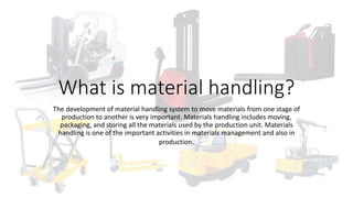 Material handling | PPTX