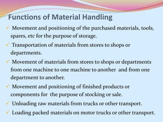 Material handling | PPTX
