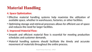 Material Handling : Scope , Importance, Objectives, Principles, Classification and Selection .pptx