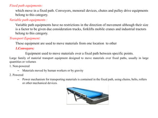 Material handling equipment presentation | PPTX