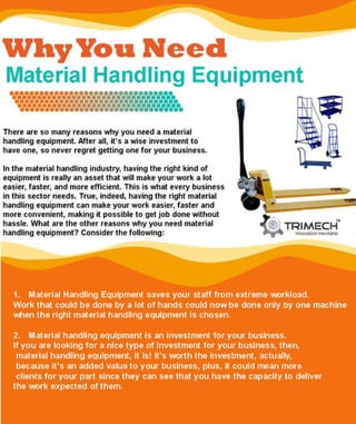 Material Handling Equipment | PDF