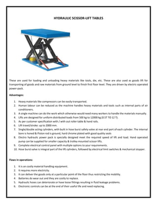 Material Handling Equipments | DOCX