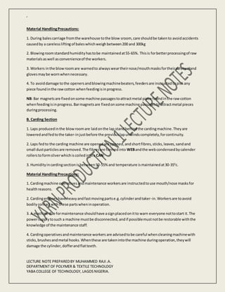 Material handling lecture note | DOCX