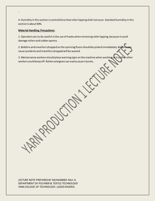 Material handling lecture note | DOCX