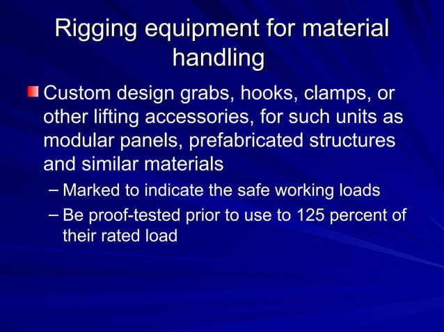 Material Handling safety as per standard_050449.ppt | Free Download