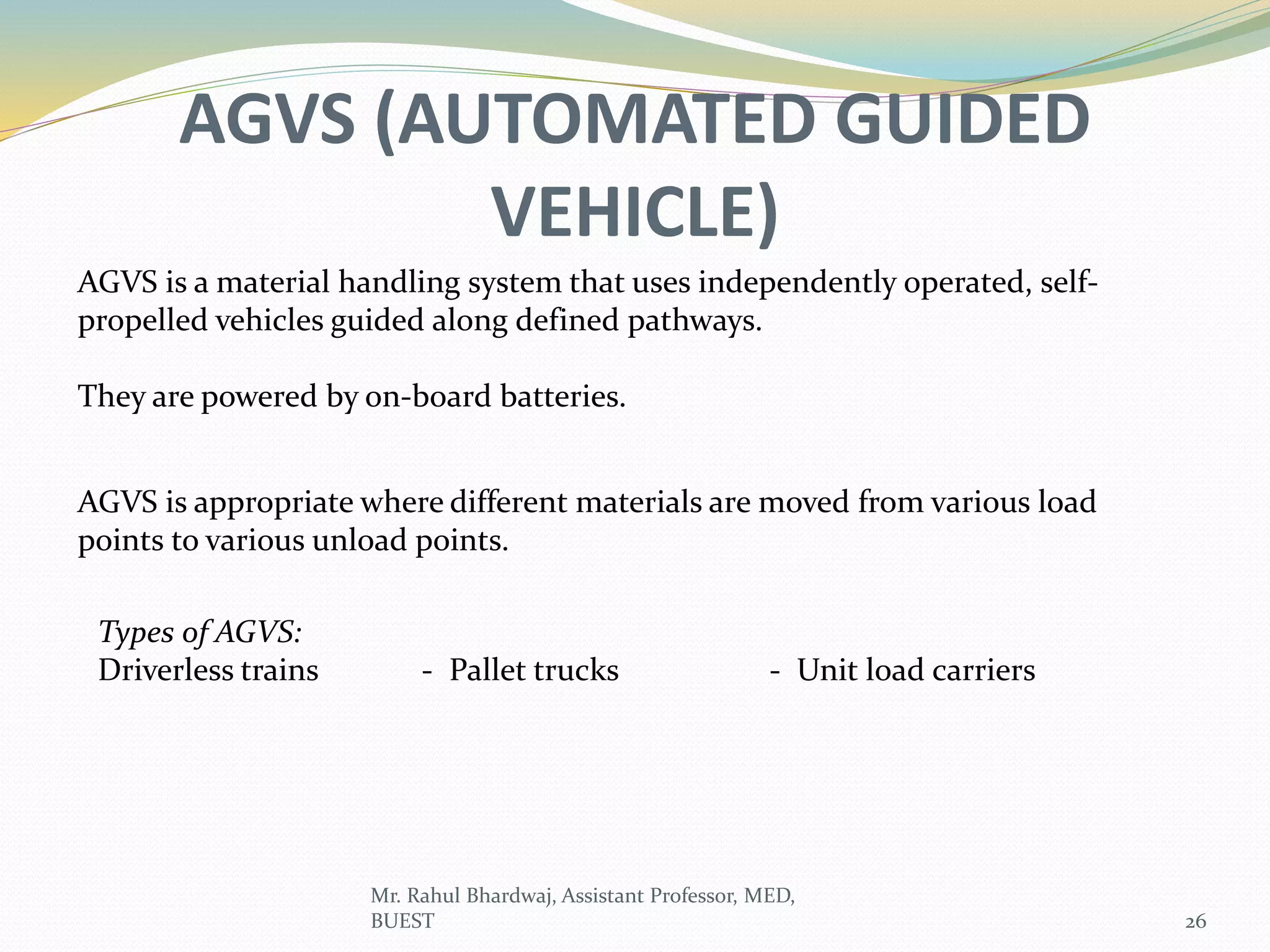 Material Handling System in Industries | PPTX
