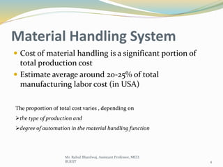Material Handling System in Industries | PPTX