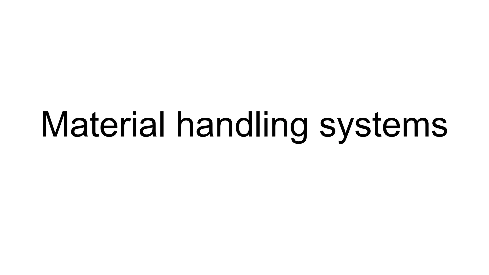Material handling systems.pdf, pharmaceutical engineering | PDF