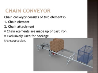 Material handling systems using belt and chain drive | PPT