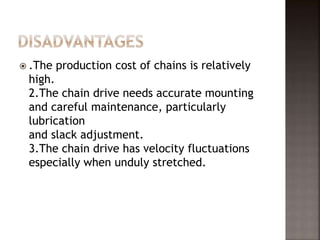 Material handling systems using belt and chain drive | PPT