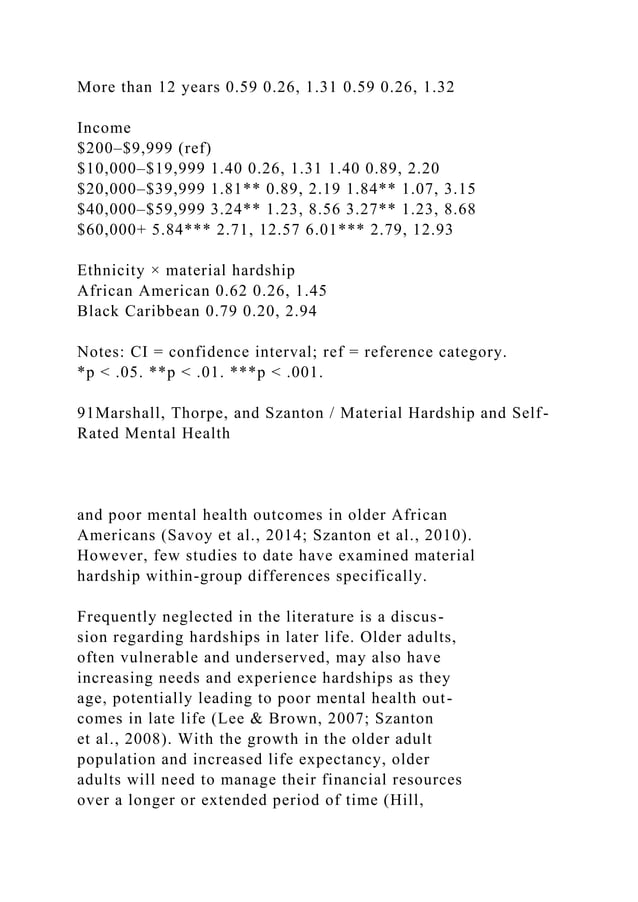 Material Hardship and Self-Rated Mental Healthamong Older Bl.docx