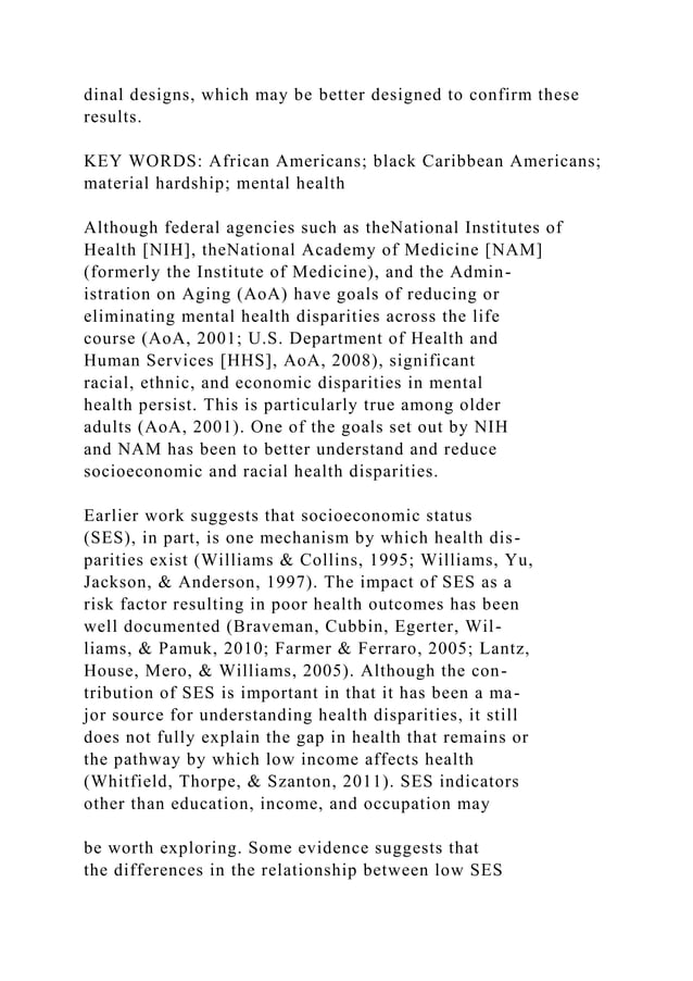 Material Hardship and Self-Rated Mental Healthamong Older Bl.docx