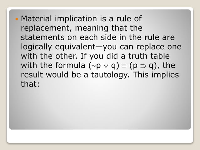 Material implication | PPT