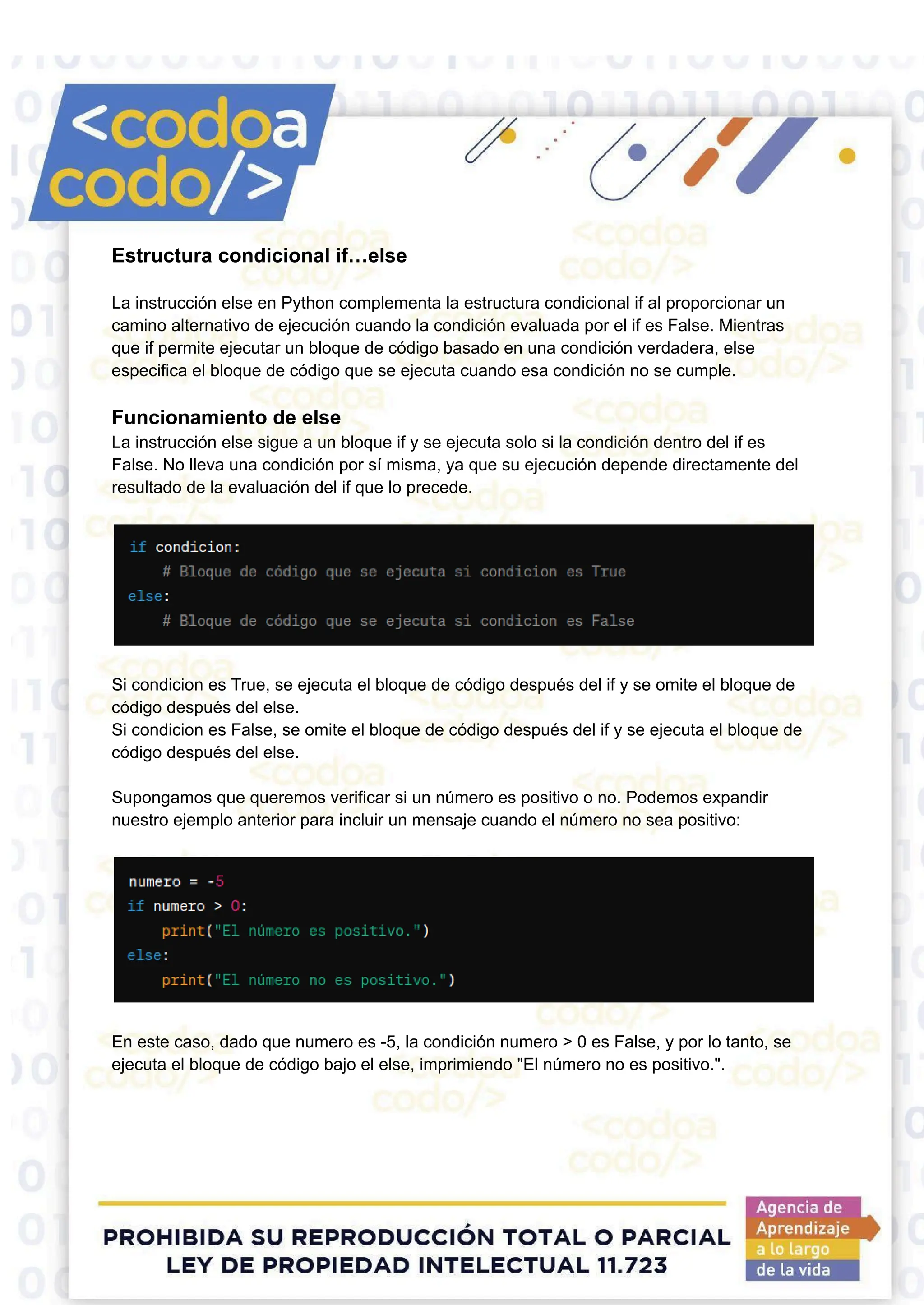 Estructuras de control en Python - Imprimible | PDF | Programming ...