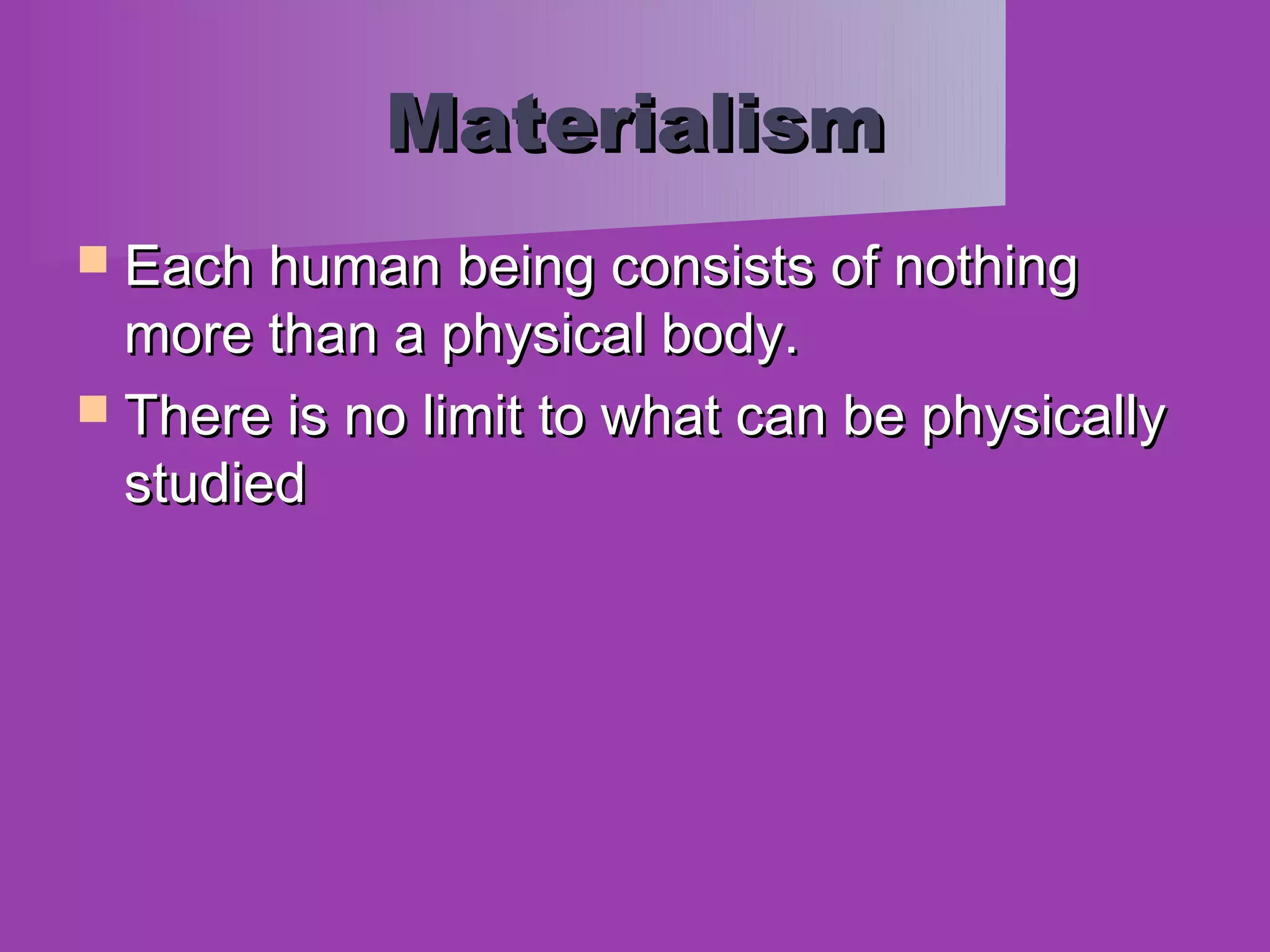 Materialism and dualism | PPT