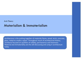 Materialism & Immaterialism | PDF | Interior Decorating | Home & Garden