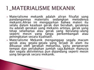 Materialisme | PPTX