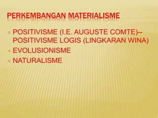 Materialisme | PPTX