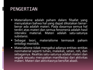 Materialisme | PPT