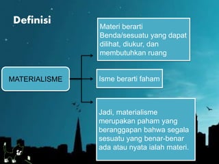 Materialisme | PPT