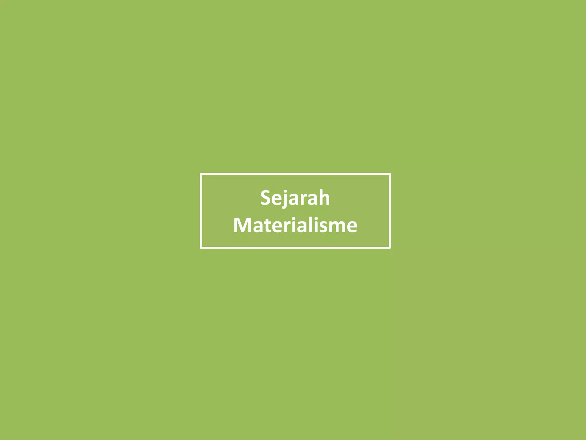 Materialisme | PPTX