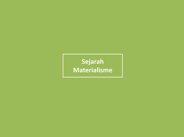 Materialisme | PPTX