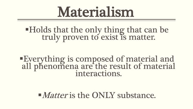 Materialism | PPTX