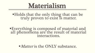 Materialism | PPT