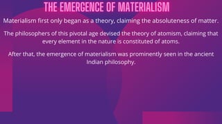 Emergence of materialism and materialism in the Eyes of Islam | PDF