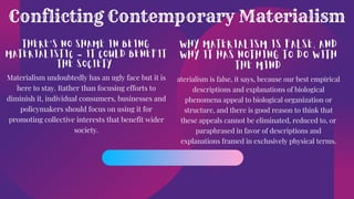 Emergence of materialism and materialism in the Eyes of Islam | PPT