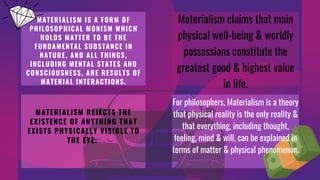 Emergence of materialism and materialism in the Eyes of Islam | PPT