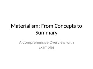 Meaning of Materialism_Presentation.pptx