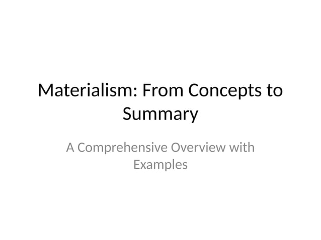 Meaning of Materialism_Presentation.pptx