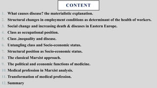 Materialistic approach to sociology of health | PPT