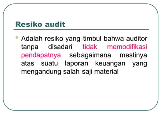pengertian materialitas dan resiko audit | PPT