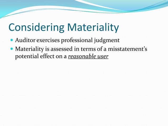 Materiality | PPTX | Business Accounting & Finance | Business