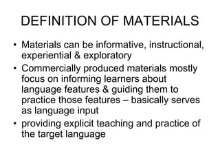 Lecture 1 Materials Development and Adaptation | PPTX
