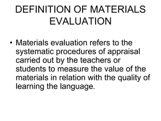 Lecture 3 Materials Development and Adaptation | PPT