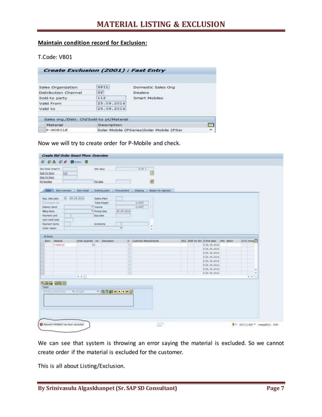 Material listing & exclusion | DOCX